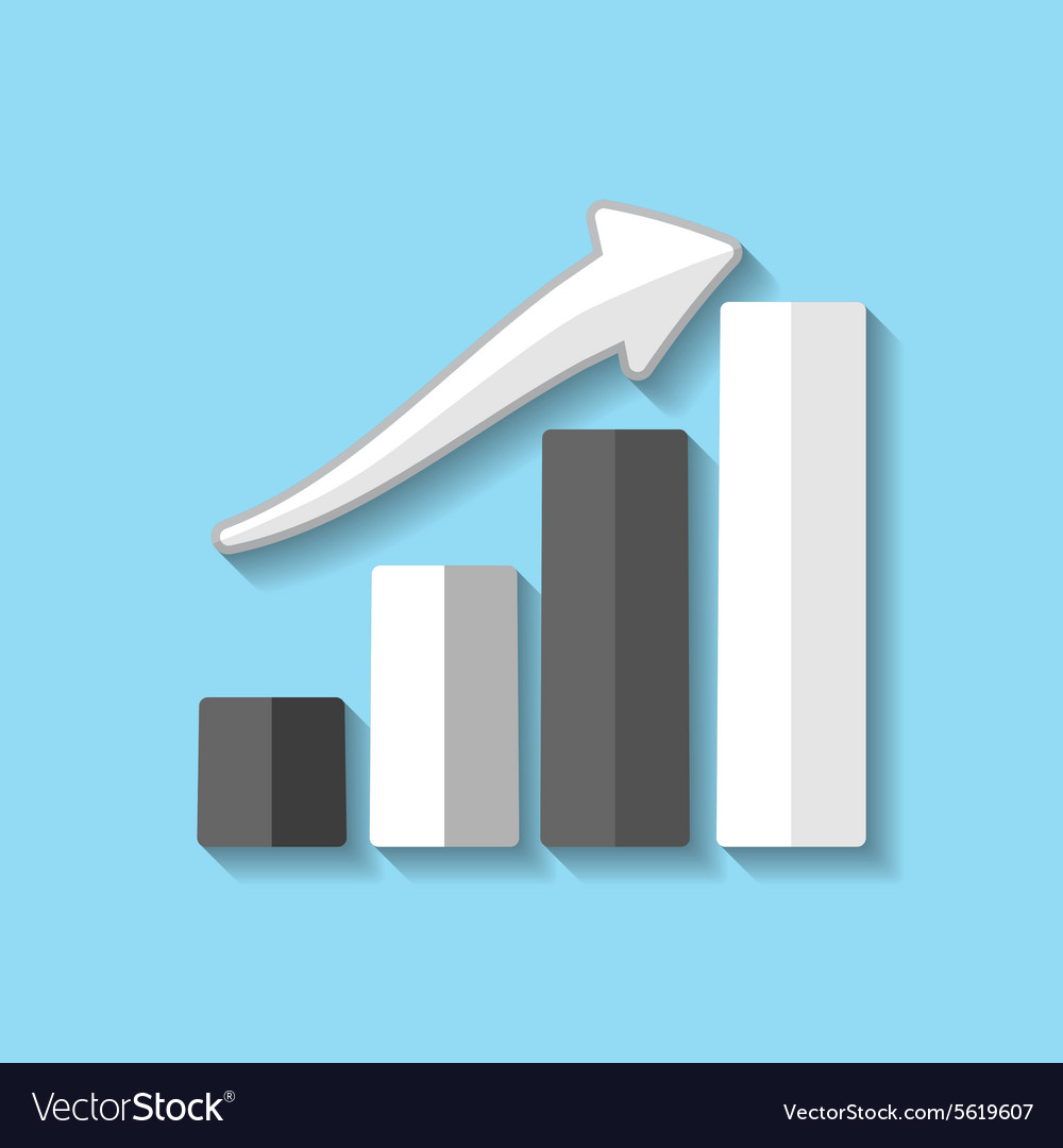 Chart web flat icon Royalty Free Vector Image - VectorStock