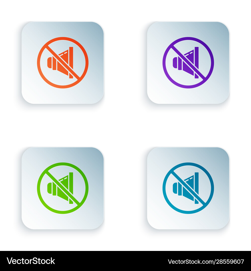 Color speaker mute icon isolated on white Vector Image