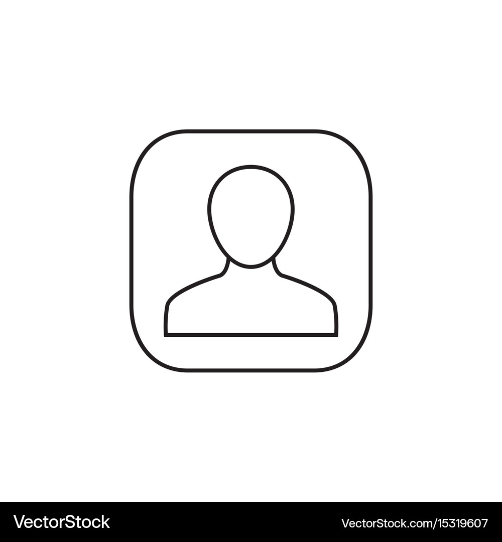 Contact button and user line icon modern sign Vector Image