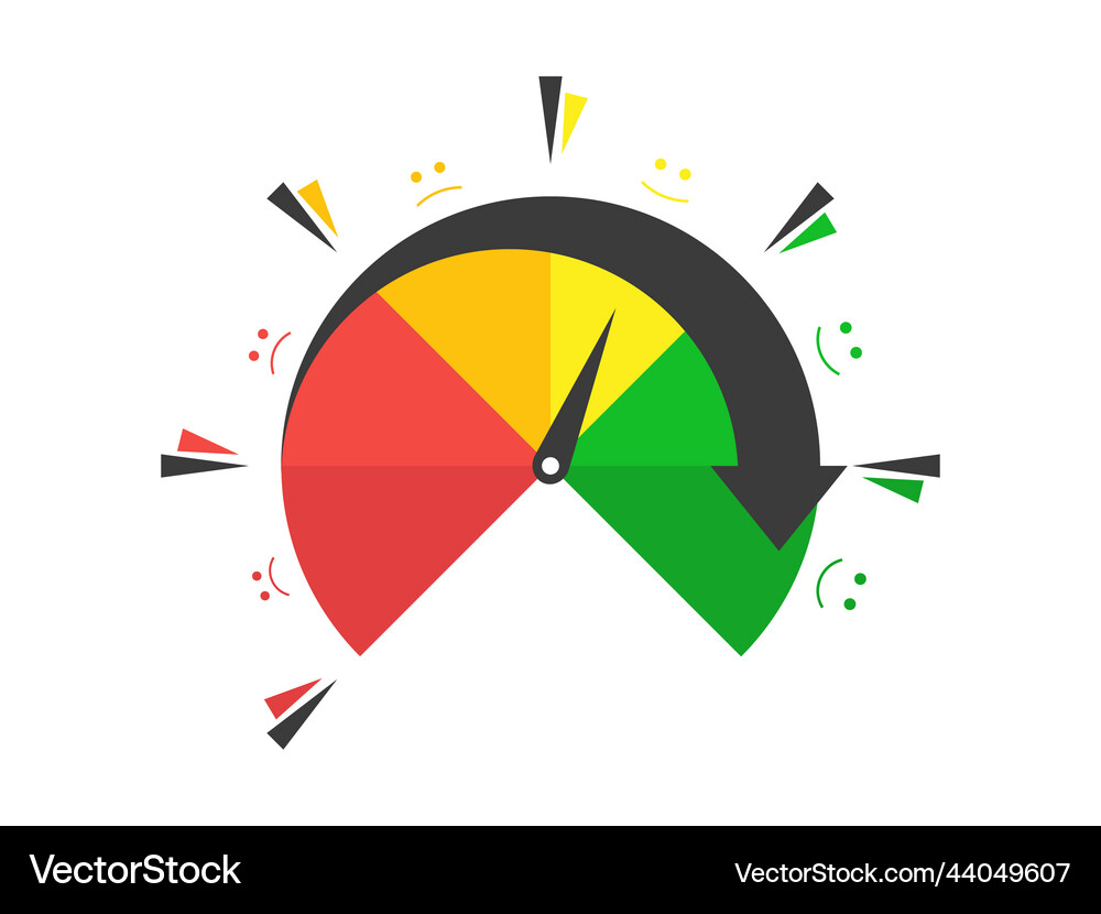 Fair credit score rating indicator from Royalty Free Vector