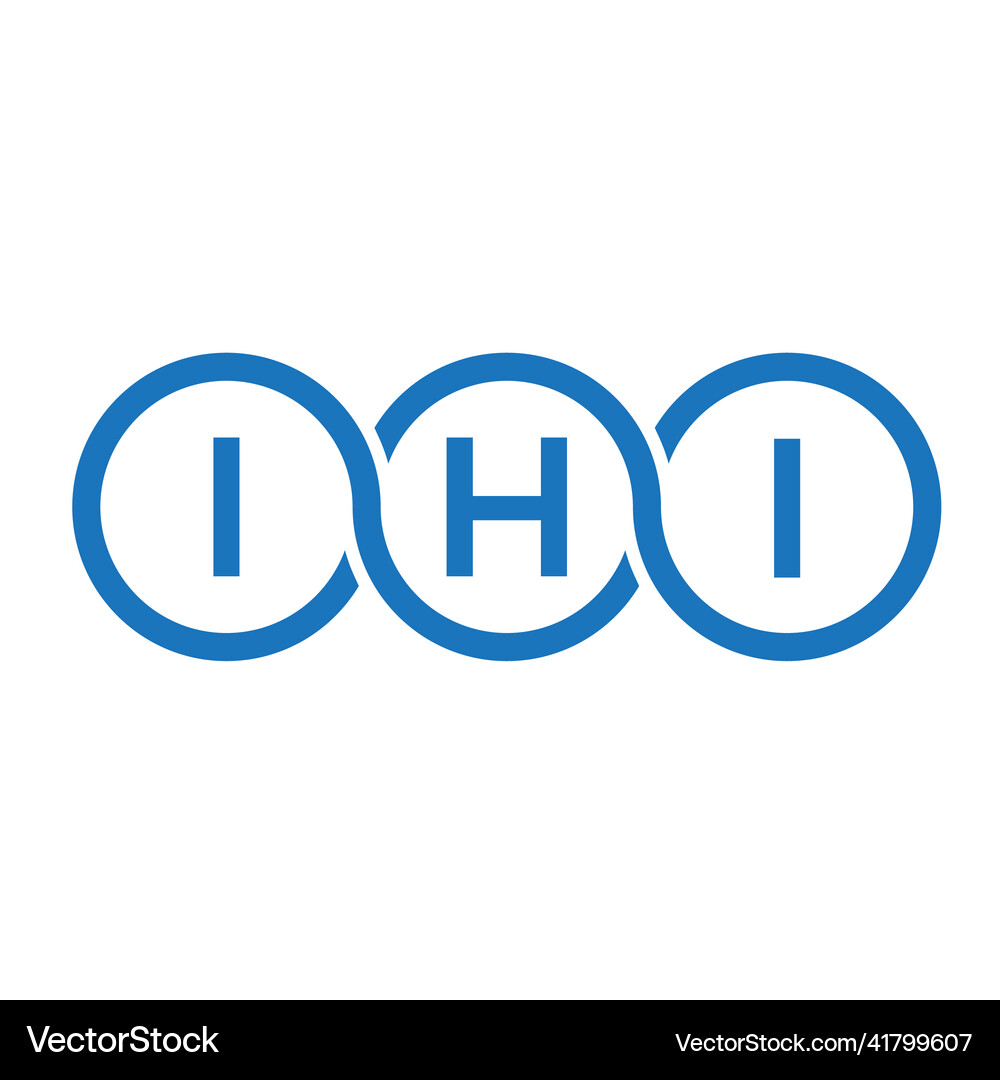 Ihi letter logo design on white background Vector Image