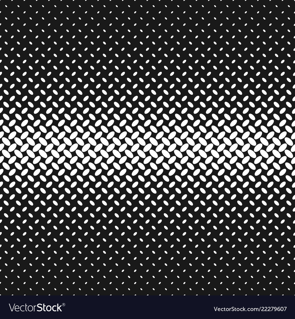 Monochrome geometrical halftone diagonal ellipse Vector Image