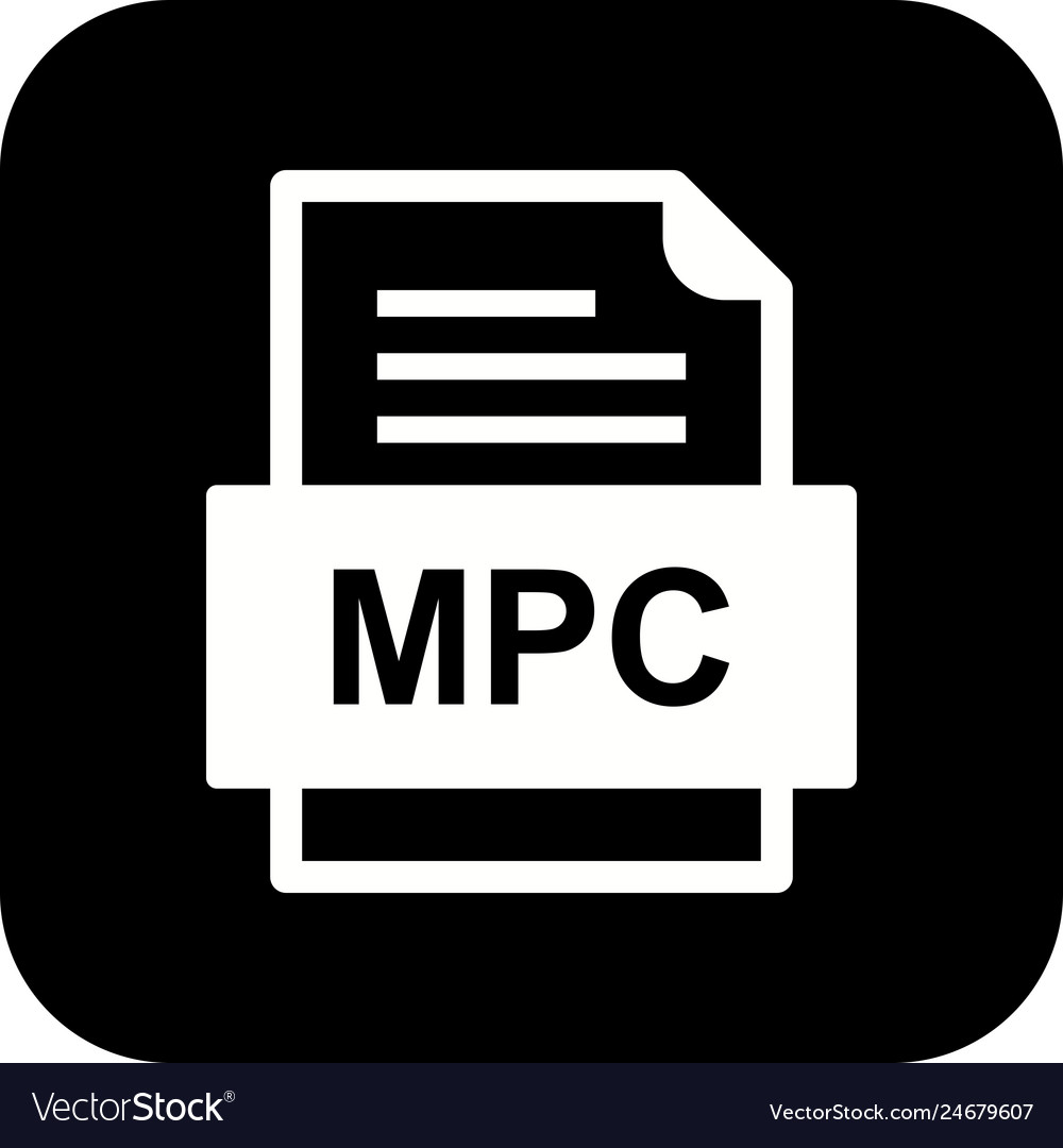 Mpc file document icon Royalty Free Vector Image