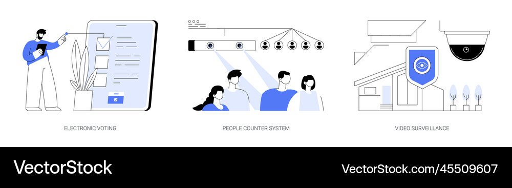 People monitoring and analytics abstract concept Vector Image