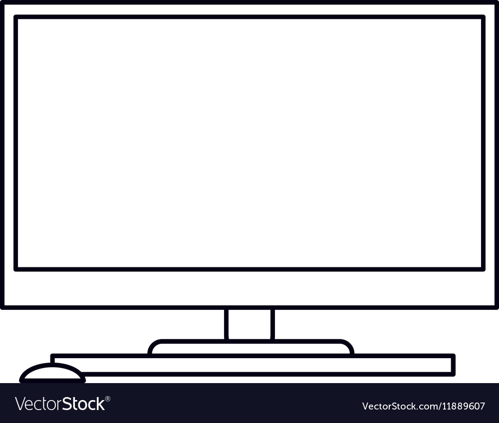Pictogram screen computer wireless device Vector Image