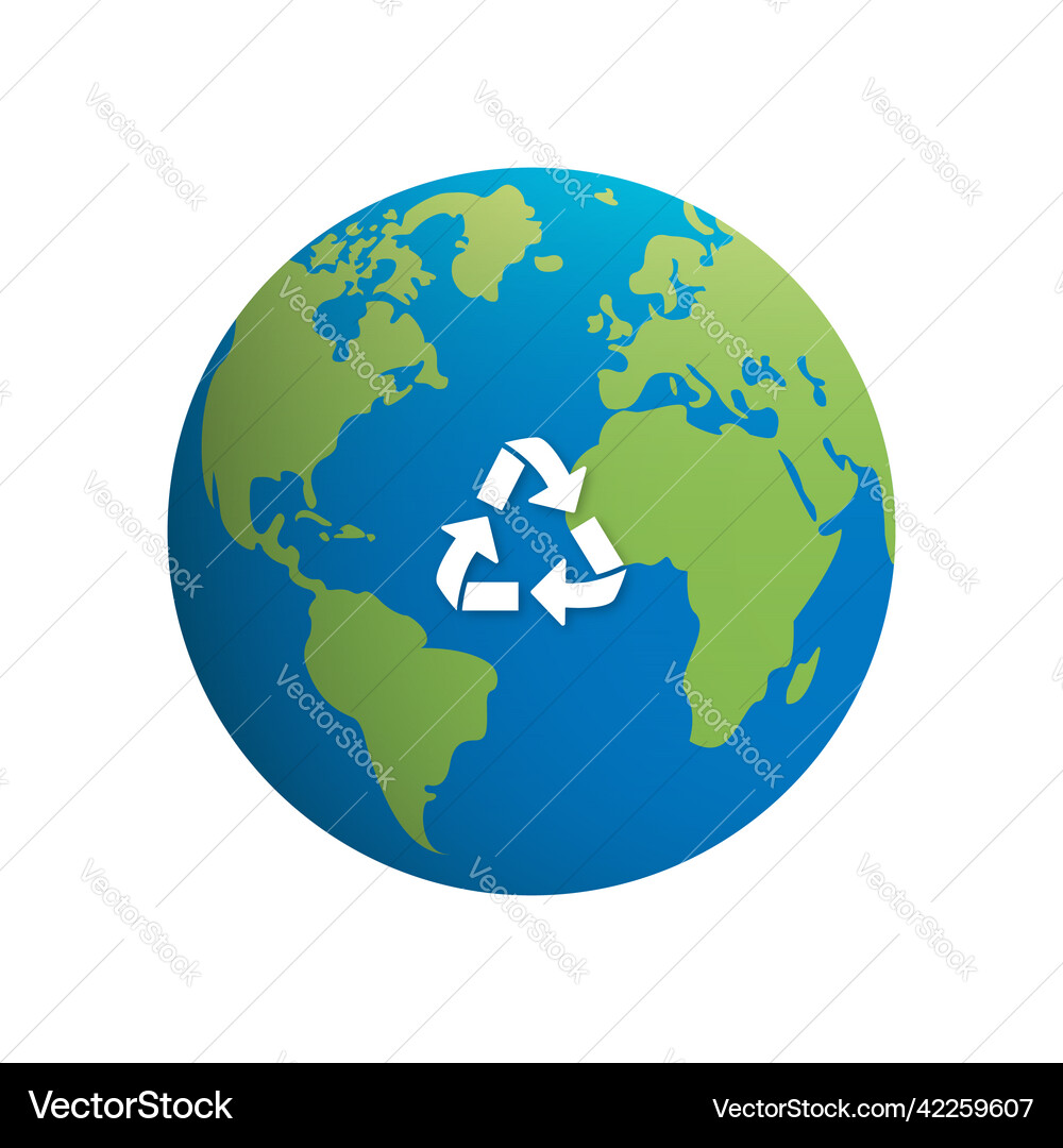 Planet environment sign save green earth concept Vector Image