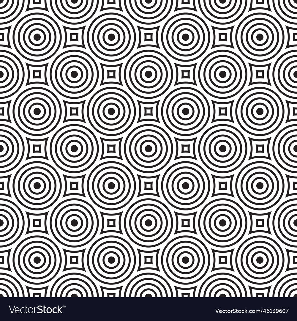 Seamless Concentric Circle Pattern Background Vector Image