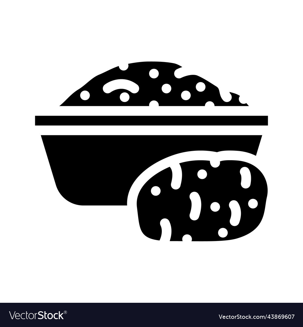 Starch Potato Glyph Icon Royalty Free Vector Image