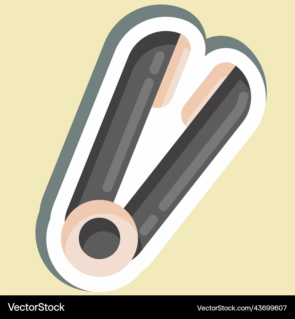 Sticker styling iron suitable for barbershop Vector Image
