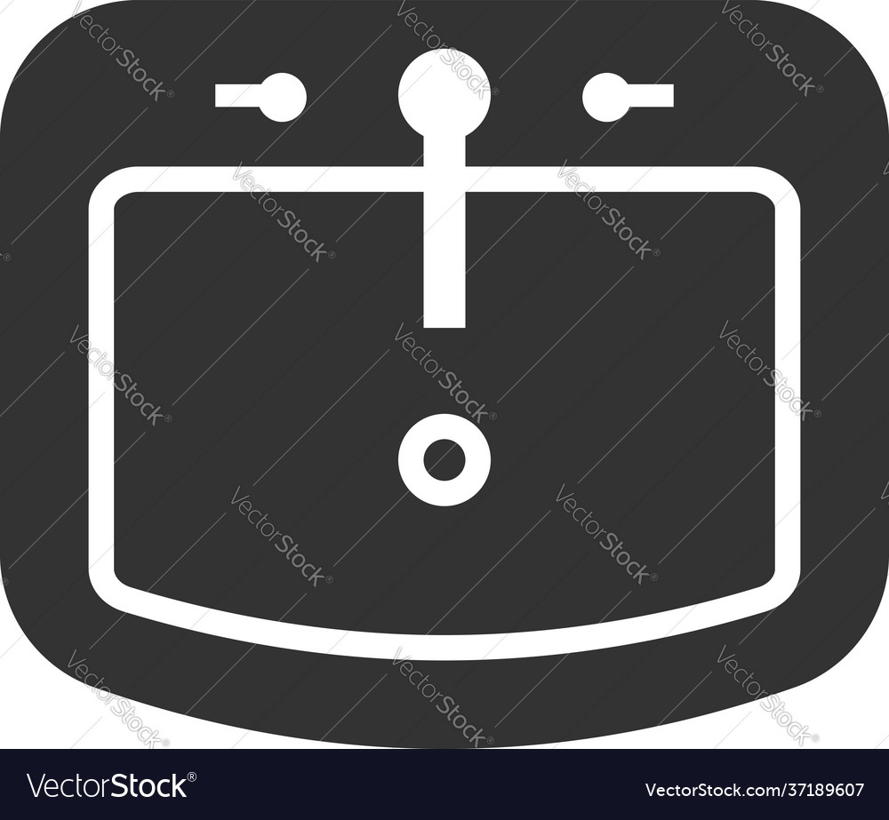 Washbasin icon black silhouette Royalty Free Vector Image Washbasin icon black silhouette Royalty Free Vector Image