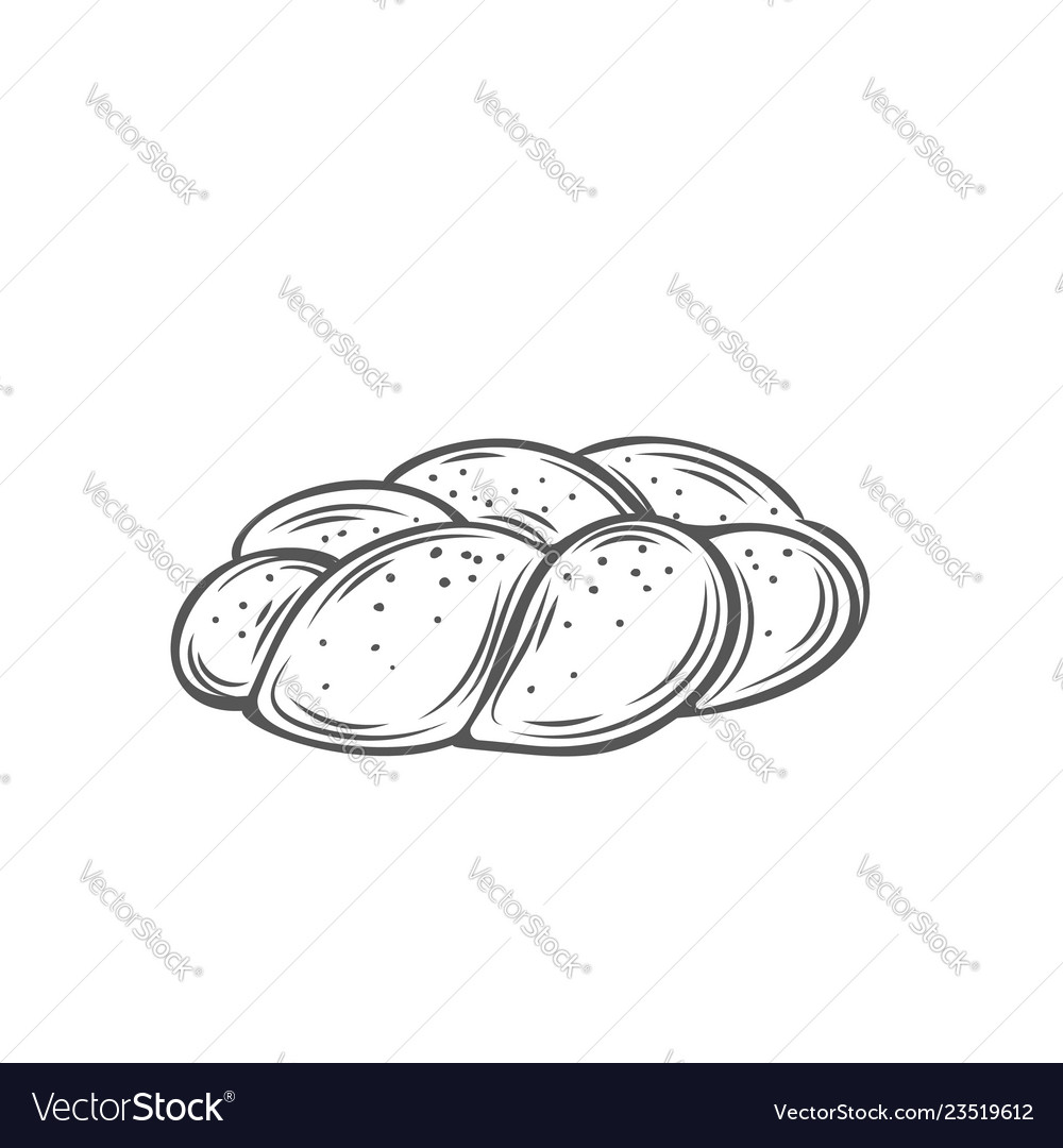 Challah bread icon Royalty Free Vector Image - VectorStock