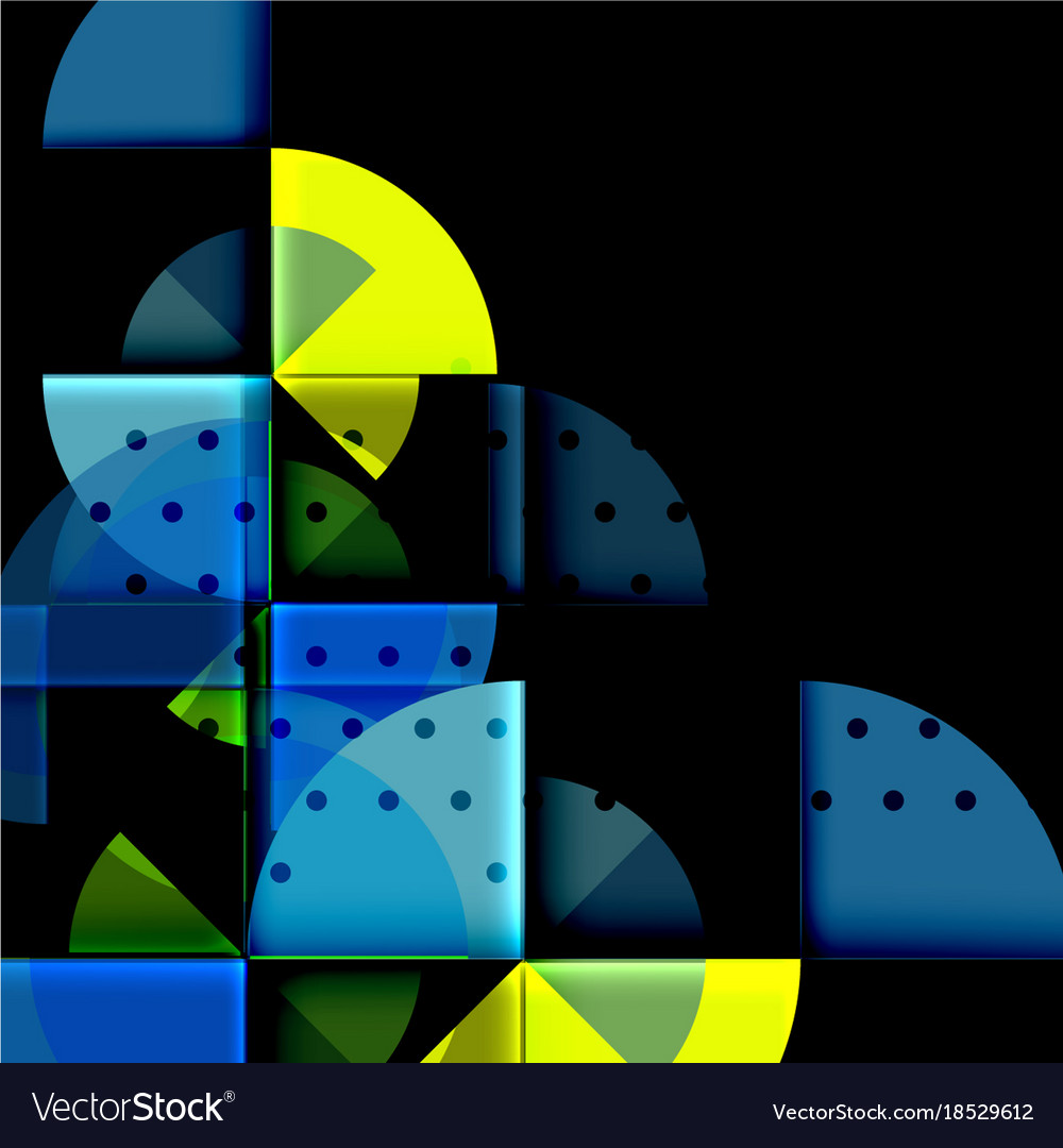 Circle elements on black background Royalty Free Vector