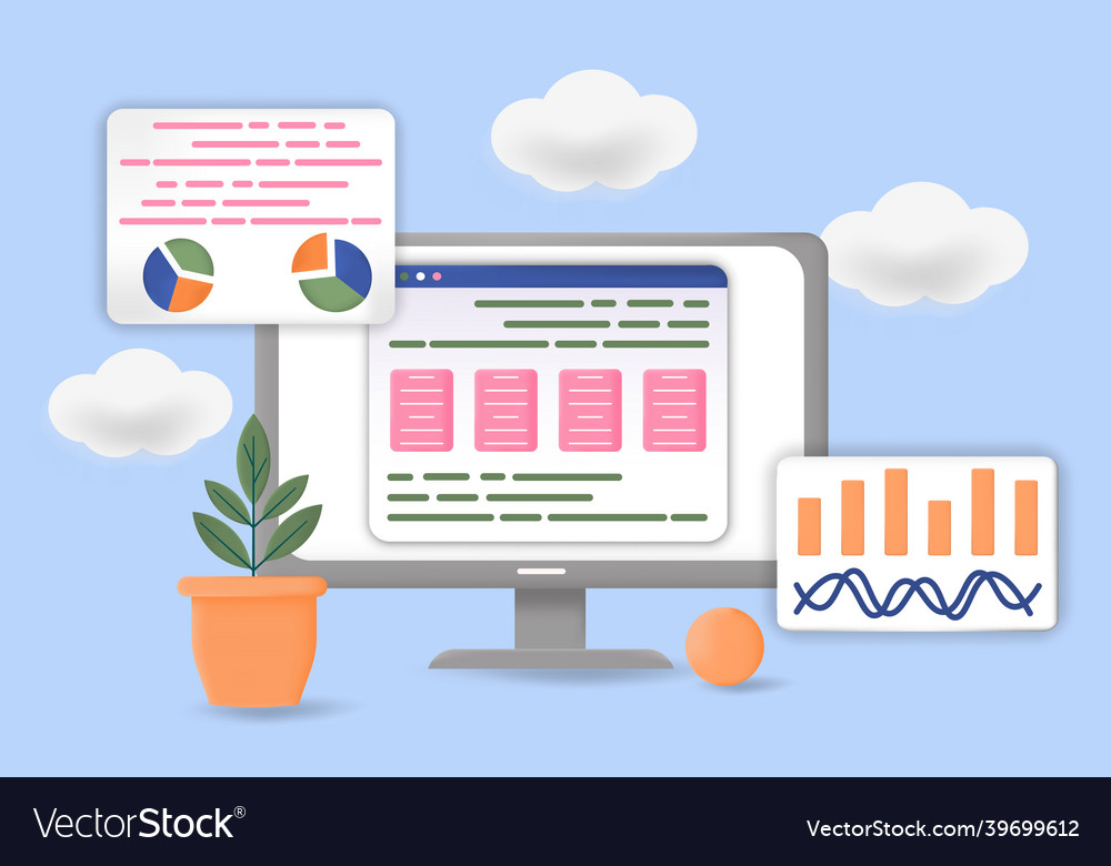 Data analytics concept Royalty Free Vector Image