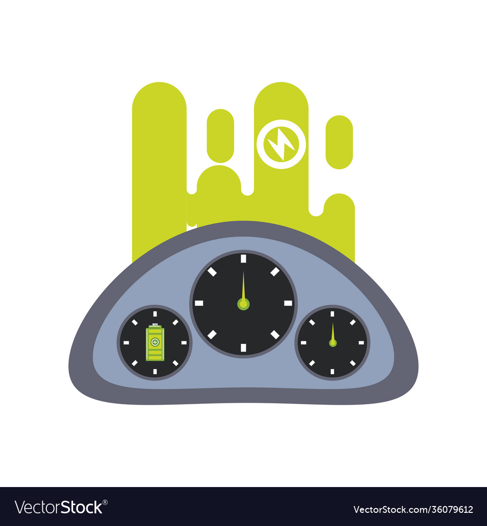 Electric car control panel interface Royalty Free Vector