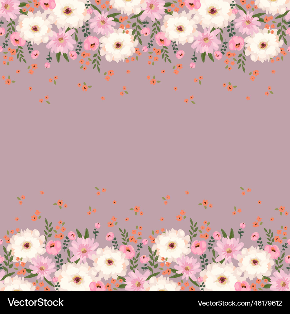 Floral seamless border design for paper Royalty Free Vector