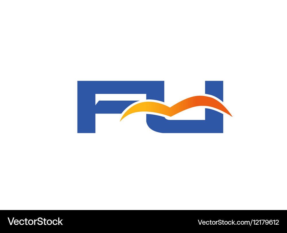 Fu initial company logo Royalty Free Vector Image
