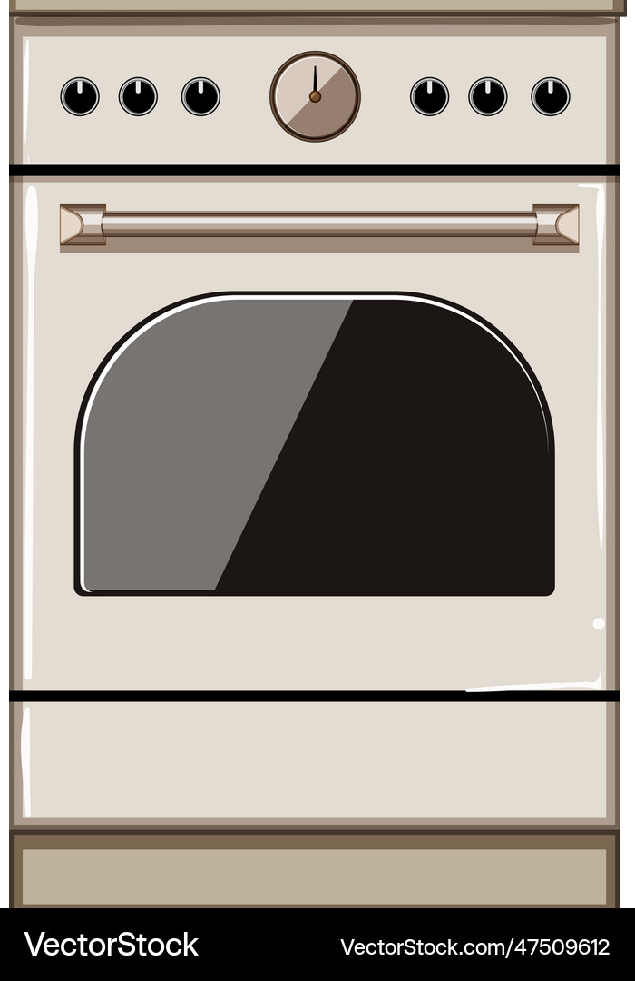 House kitchen stove cartoon Royalty Free Vector Image