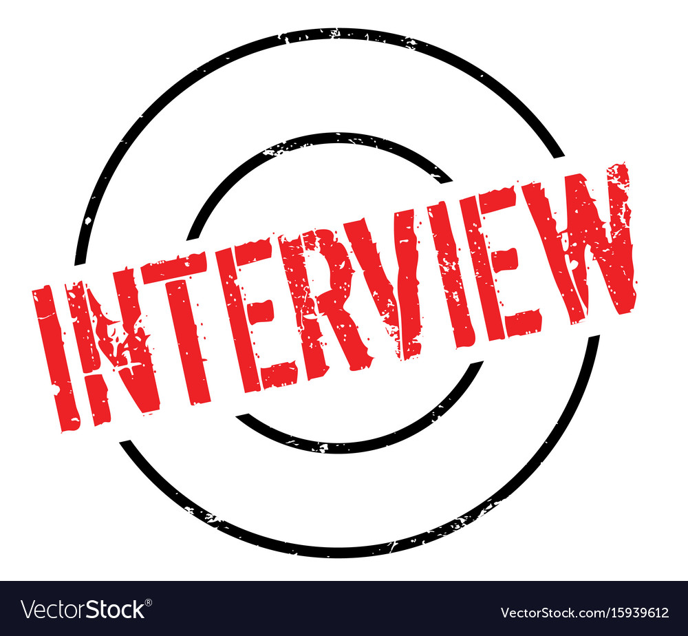Interview rubber stamp Royalty Free Vector Image