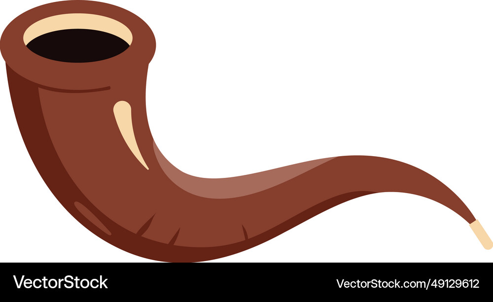 Jewish shofar traditional Royalty Free Vector Image