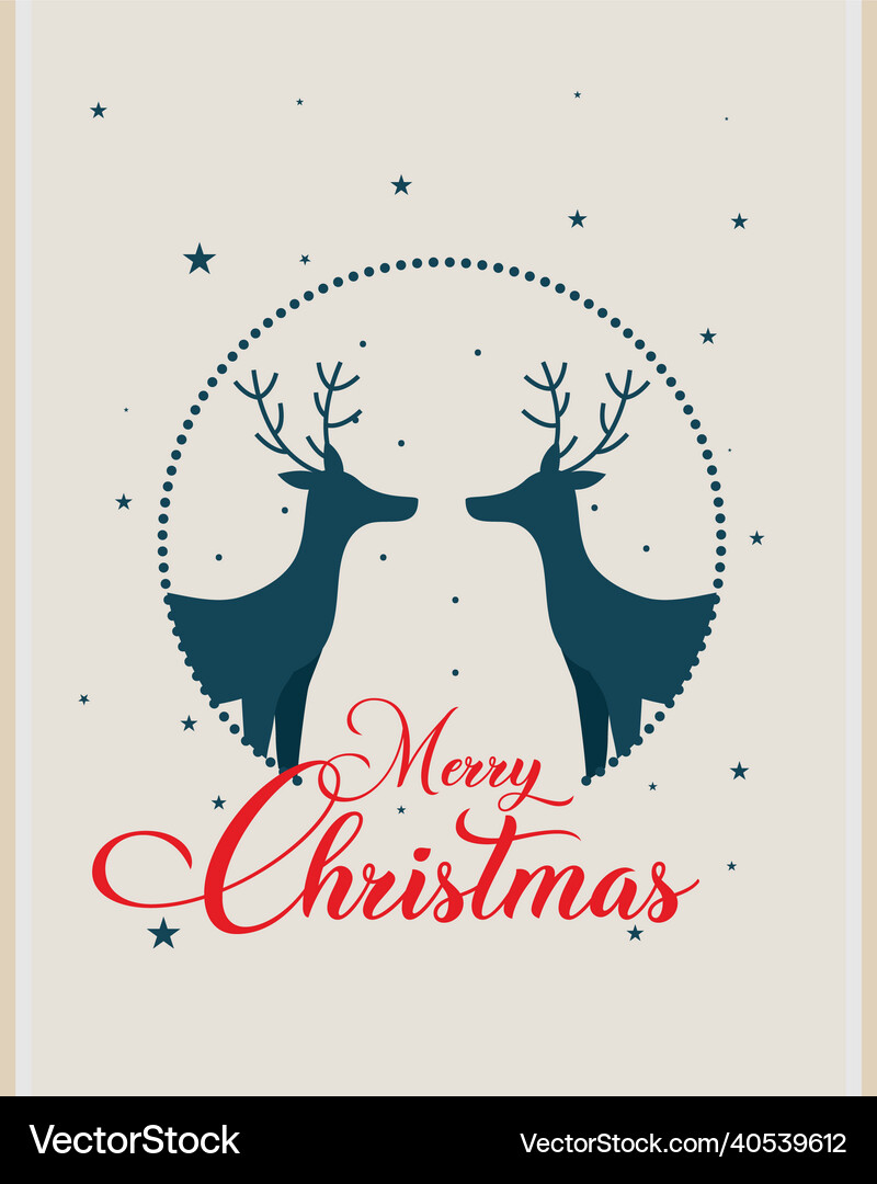 Merry christmas invitation card Royalty Free Vector Image