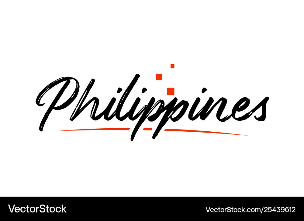 Philippines country typography word text for logo Vector Image
