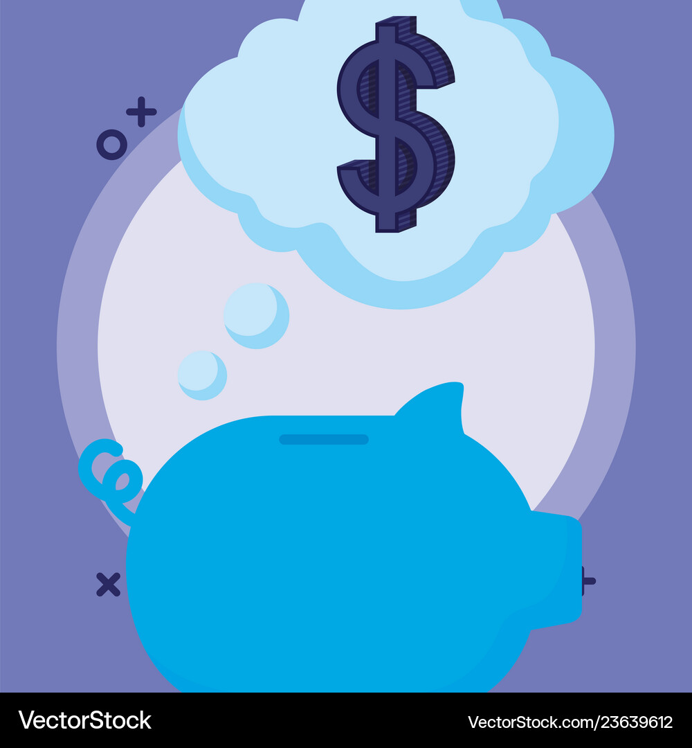Piggy bank design Royalty Free Vector Image - VectorStock