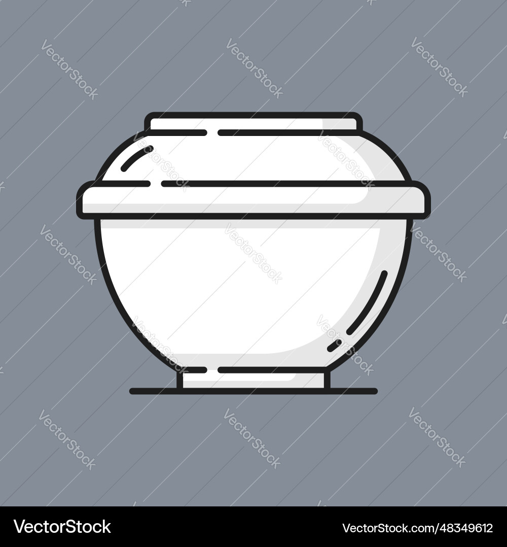 Plastic container for soup takeaway food box icon Vector Image