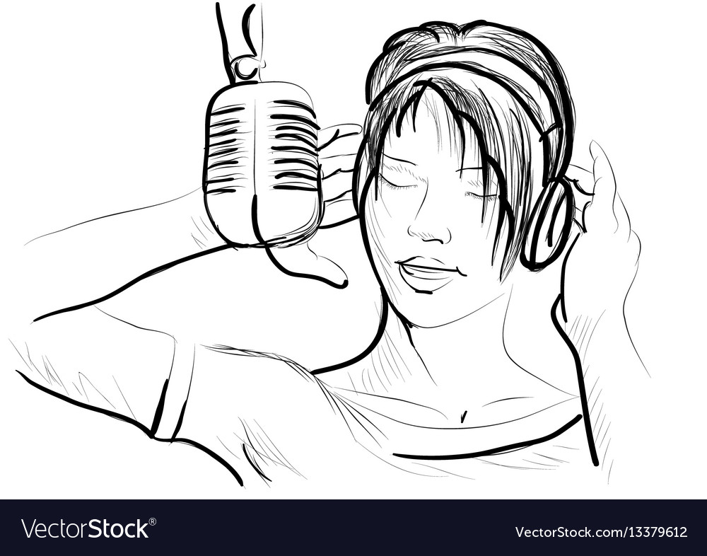 Singing Royalty Free Vector Image - VectorStock