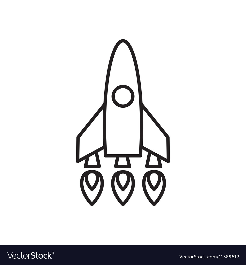 Space rocket icon Royalty Free Vector Image - VectorStock