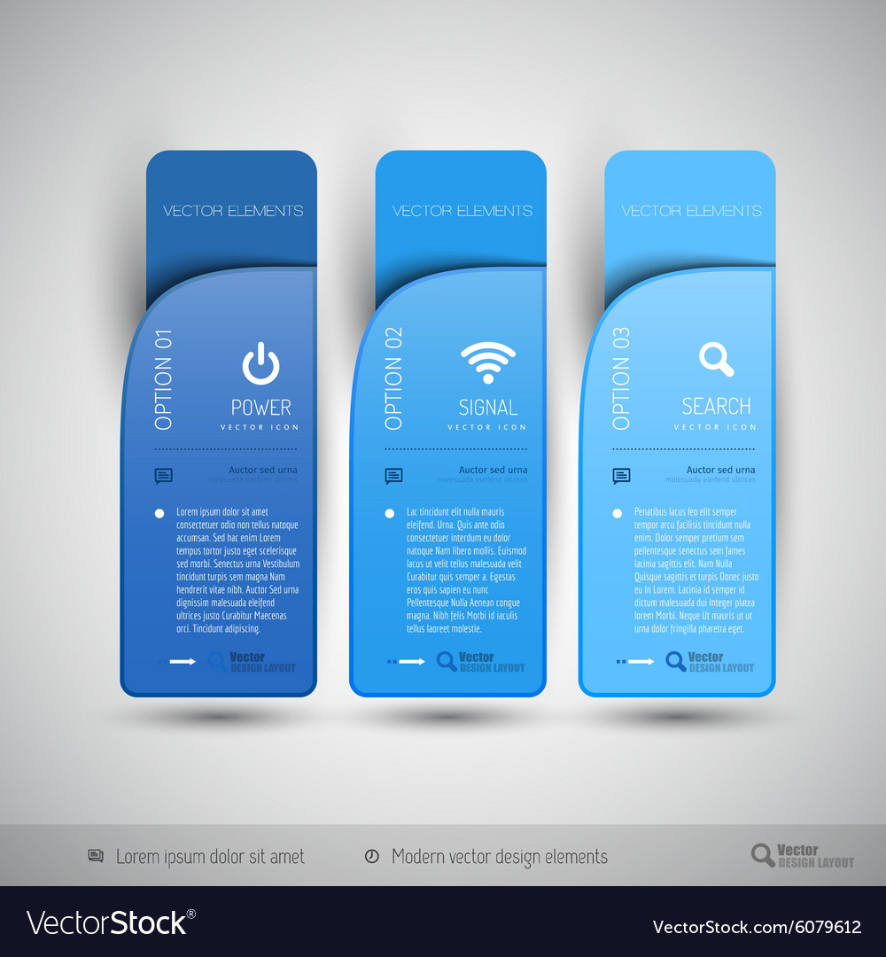 Tabs as design elements for business layouts Vector Image