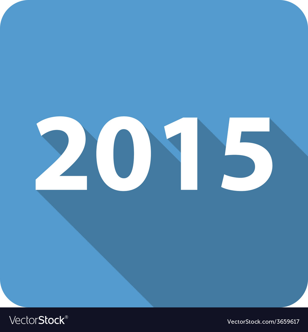 2015 flat icon Royalty Free Vector Image - VectorStock