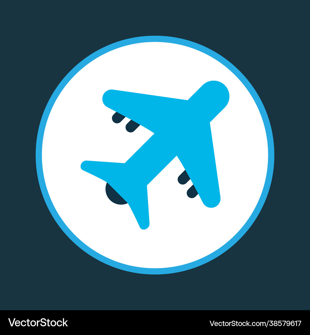 Aircraft icon colored symbol premium quality Vector Image