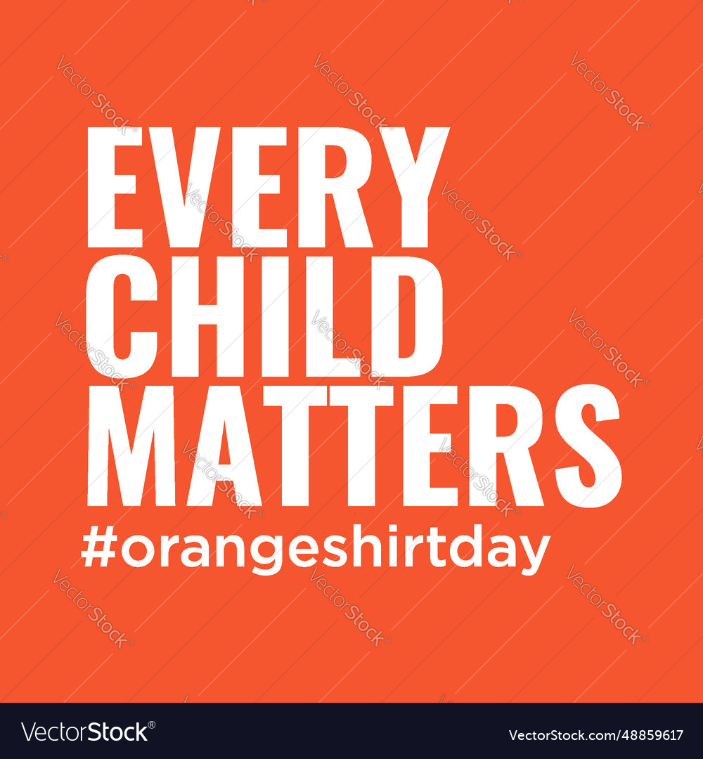 Every child matters shirt design orange day Vector Image