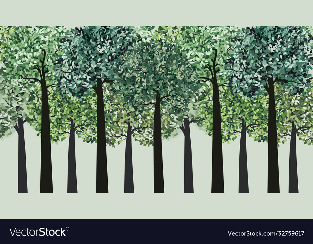 Landscape with forest Royalty Free Vector Image