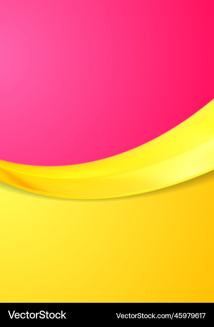 Pink and orange contrast gradient color wavy Vector Image