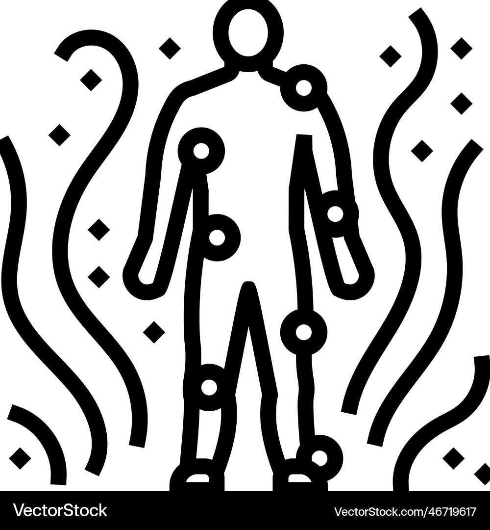 Progressive relaxation yoga line icon Royalty Free Vector