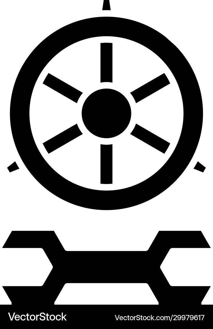 Repairing black icon concept Royalty Free Vector Image