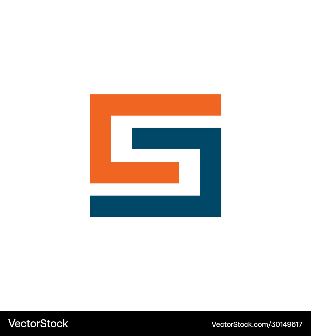 S letter intial logo design icon template Vector Image