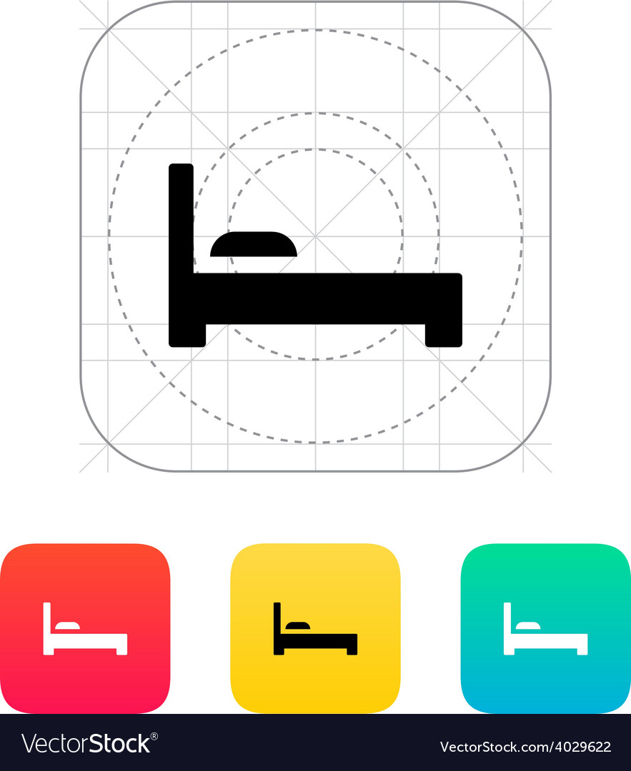 Bed icon Royalty Free Vector Image - VectorStock