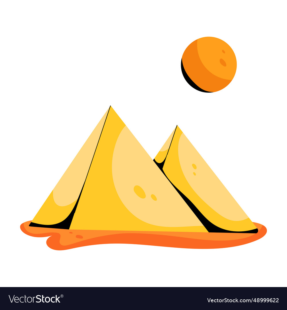 Desert pyramids Royalty Free Vector Image - VectorStock