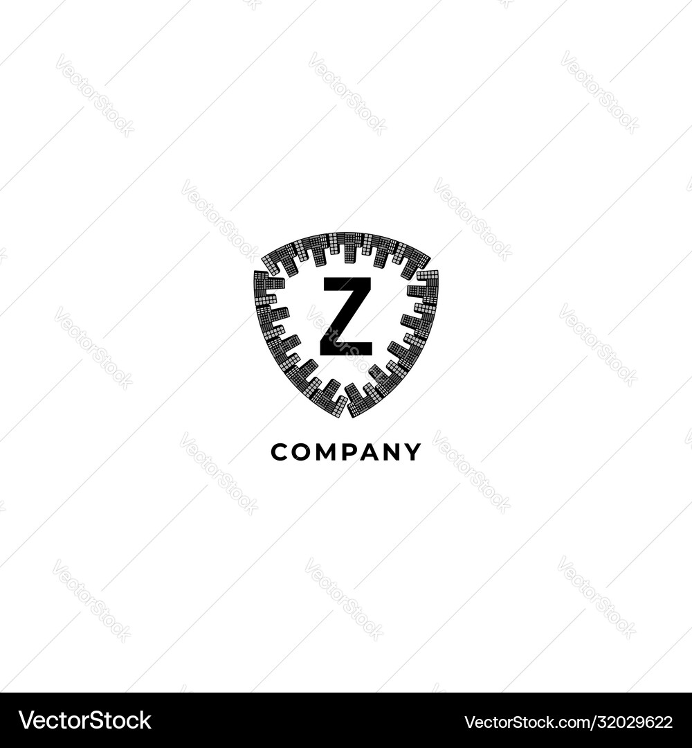 Letter z alphabet logo design template town Vector Image