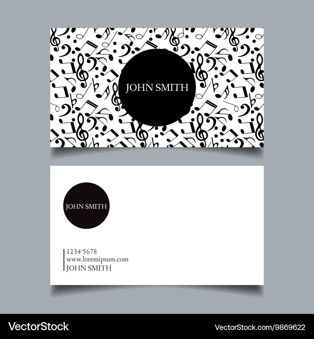 Music Business Card Template Royalty Free Vector Image