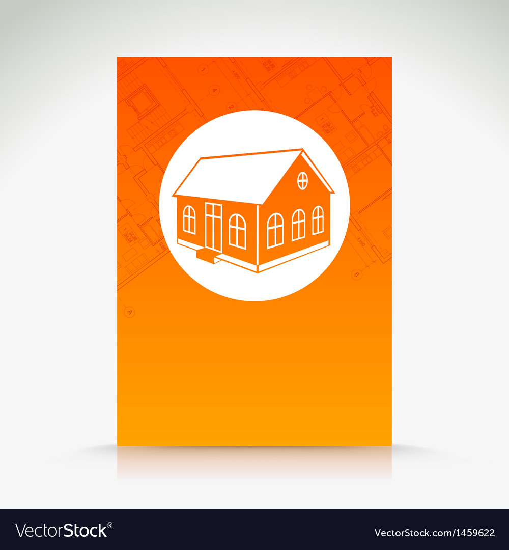 Orange house pattern Royalty Free Vector Image