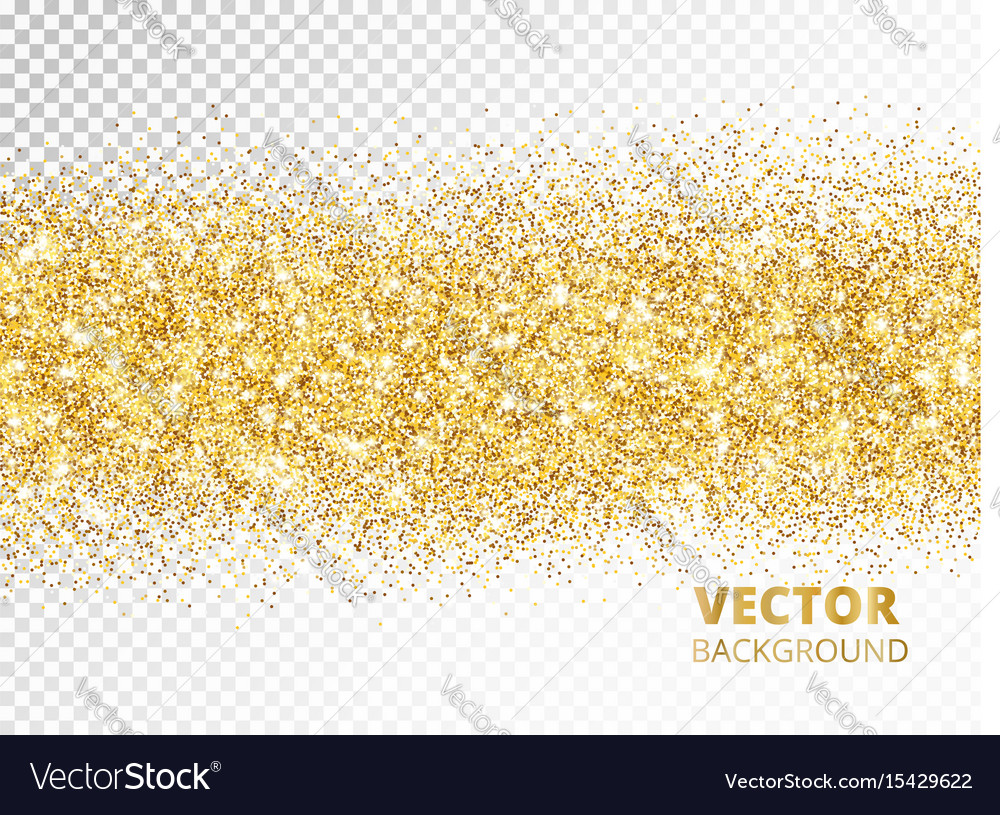 Sparkling glitter border isolated on transparent Vector Image