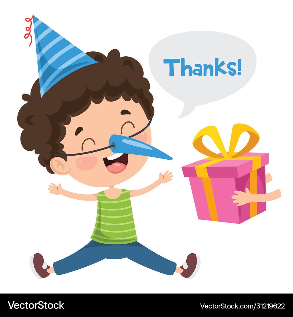 Thank you with characters Royalty Free Vector Image