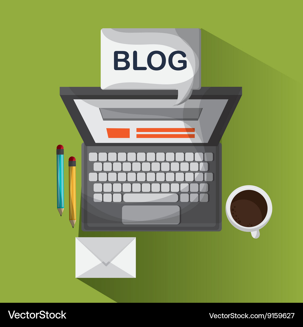 Blogging design media icon colorful Royalty Free Vector