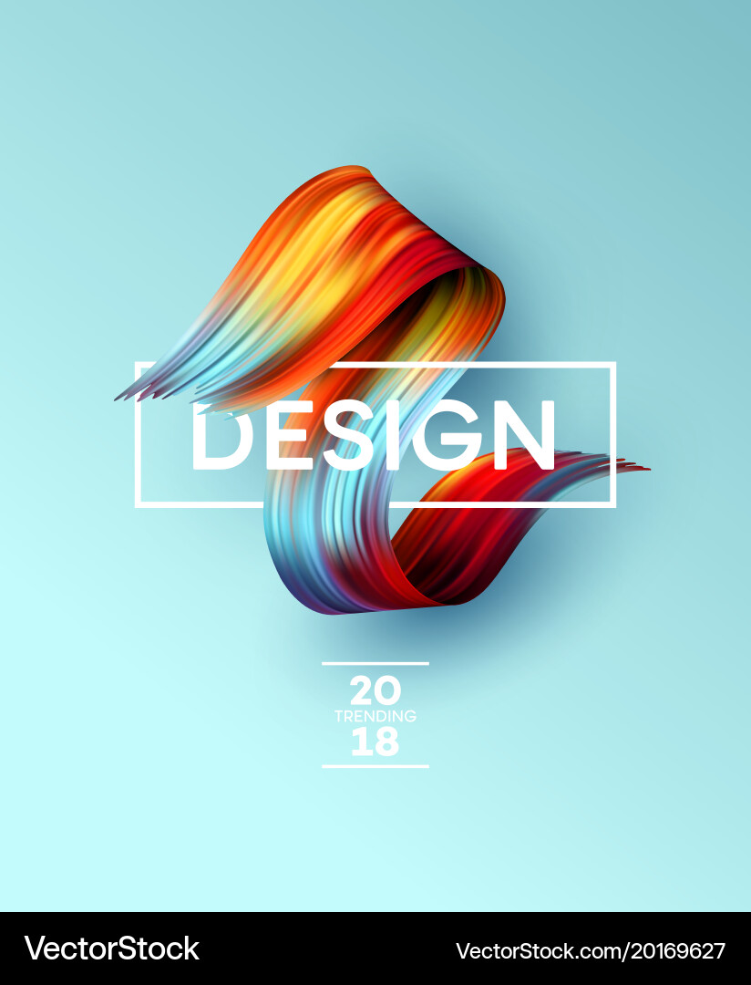 Bright color paint stains for modern poster Vector Image