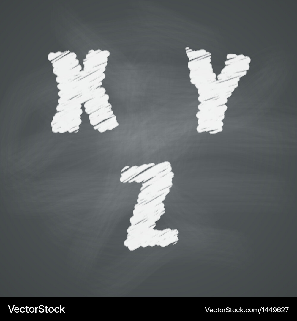 Chalkboard alphabet Royalty Free Vector Image - VectorStock
