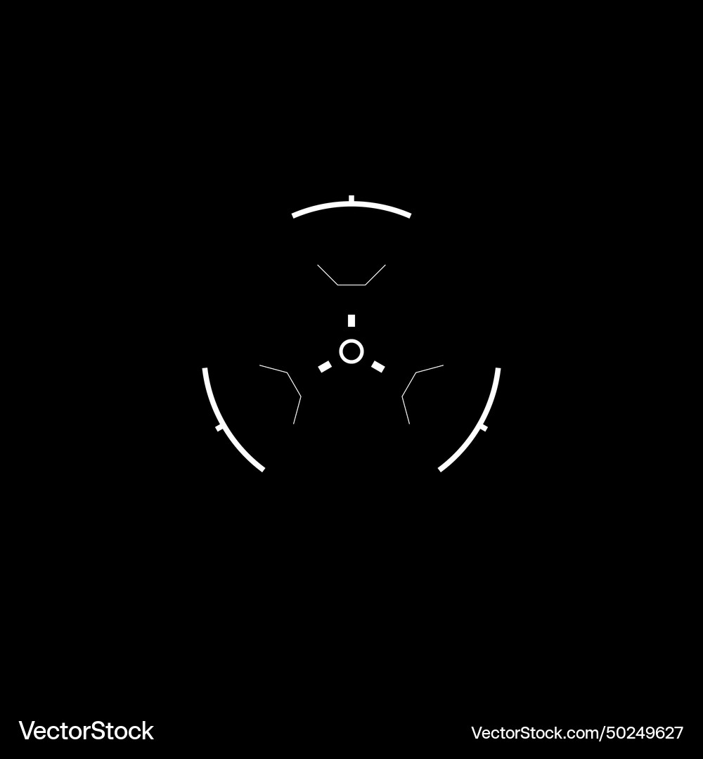 Cyberpunk aim cyber round target hud sight Vector Image
