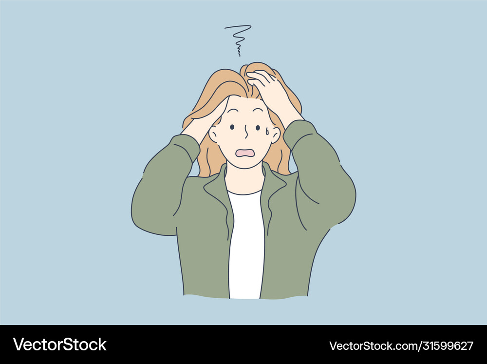 Despair frustration depression mental stress Vector Image